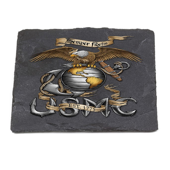 EAGLE USMC Stoneware Coaster – The Leatherneck Club Swag Shop